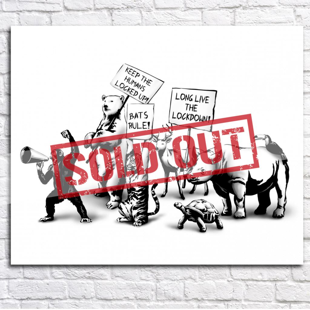 The Protest Street Art Canvas by The Rebel Bear