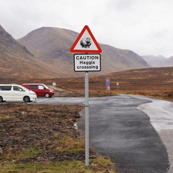 Haggis Road Signs Street Art Canvas by The Rebel Bear